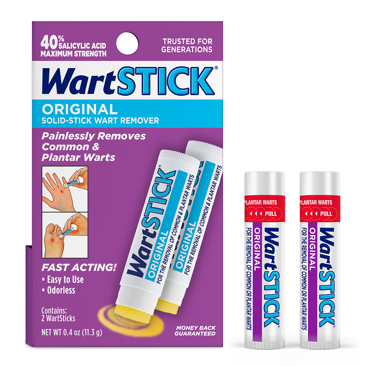 WartStick® 2-Pack – Maximum-Strength, Mess-Free Wart Removal